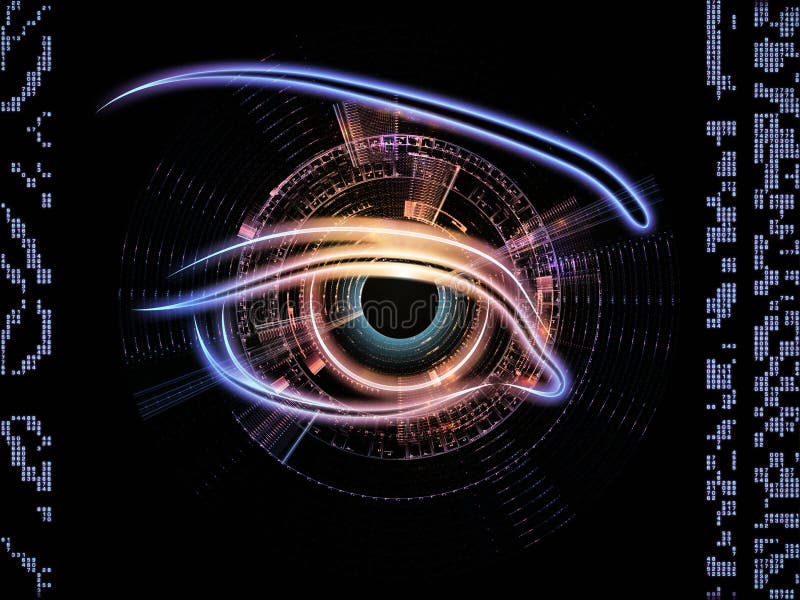 Eye of numbers stock illustration. Illustration of intelligence - 24565900