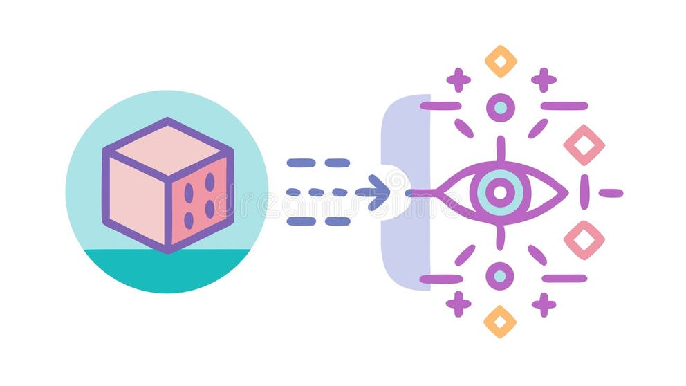 Eye Observing Data Cube for Insightful Analysis, Vector Design ...