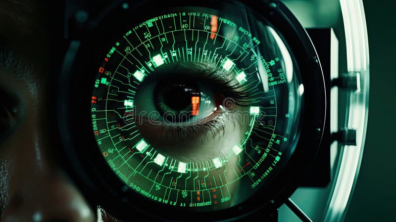 Eye optometry technology stock illustration. Illustration of system ...