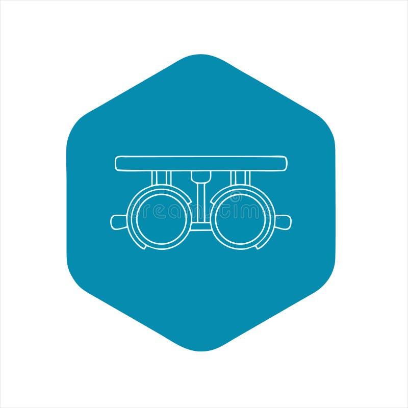 Eye Optometry Trial Lens, Correct Vision Test. Flat Vector Icon ...