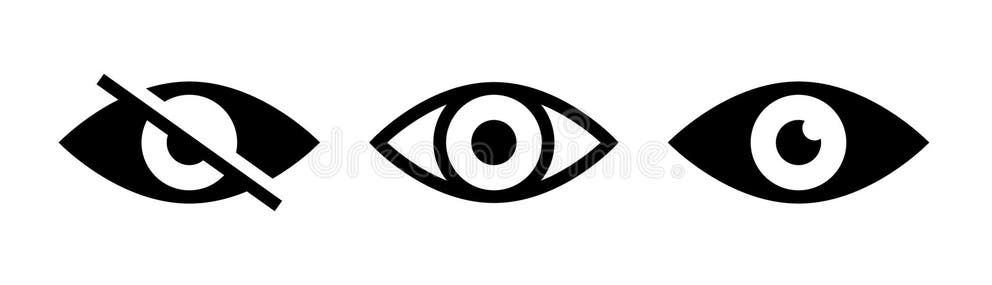Eye Password Hidden View Private Vector Icon. Hidden Eye Password Look ...