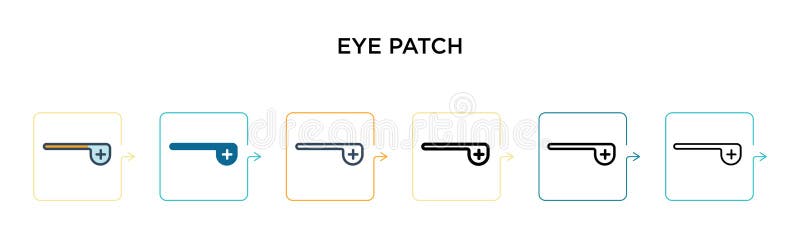 Eye Patch Vector Icon in 6 Different Modern Styles. Black, Two Colored ...