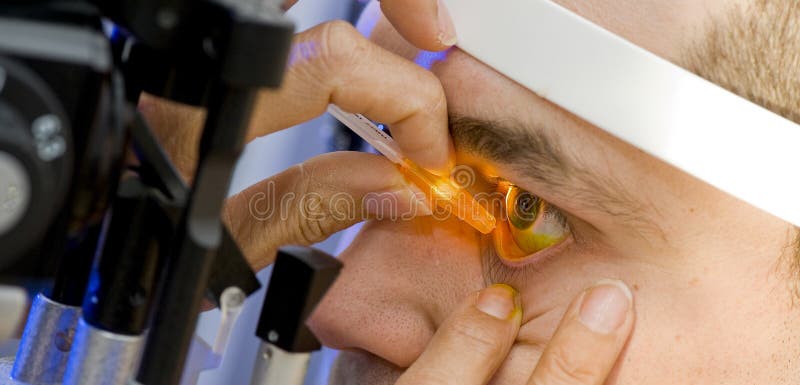 Eye Patient during an Examination in Clinic Stock Photo - Image of ...