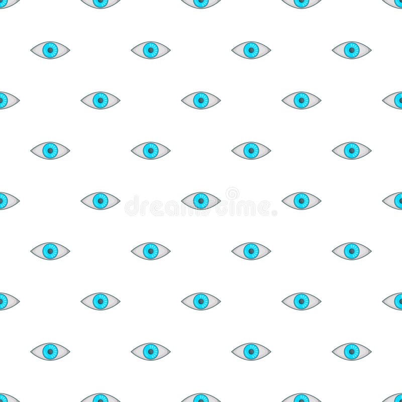 Eye pattern, cartoon style stock vector. Illustration of ophthalmology ...