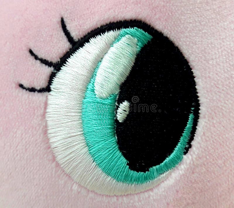 Eye Pattern Embroidered Fabric Stock Photo - Image of modern ...
