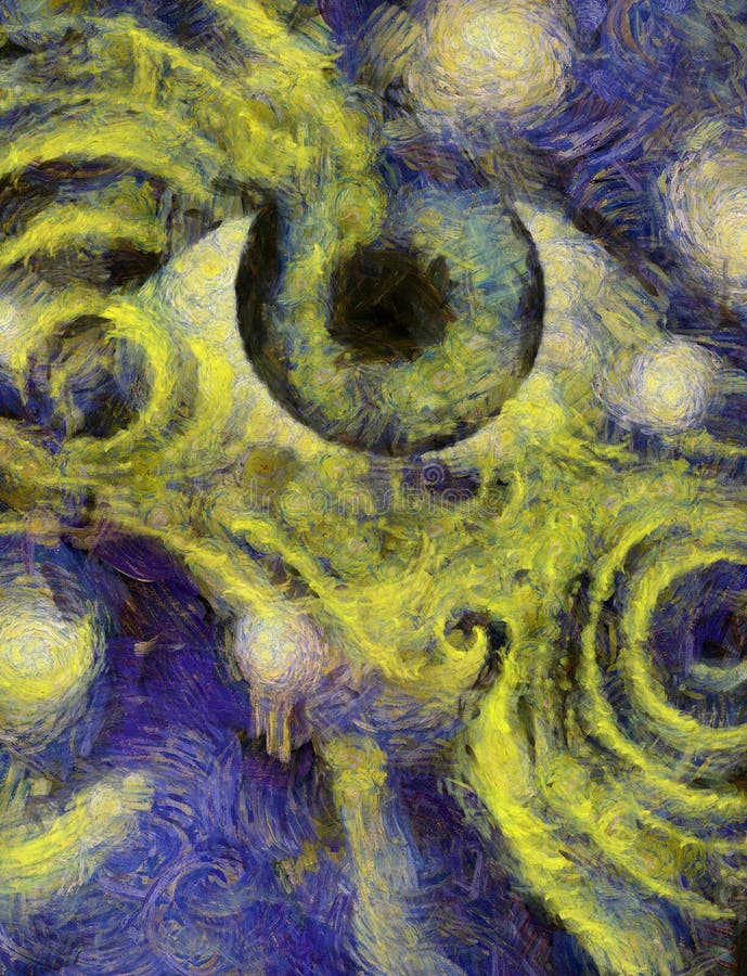 Eye and Pattern Van Gogh Style Stock Illustration - Illustration of ...