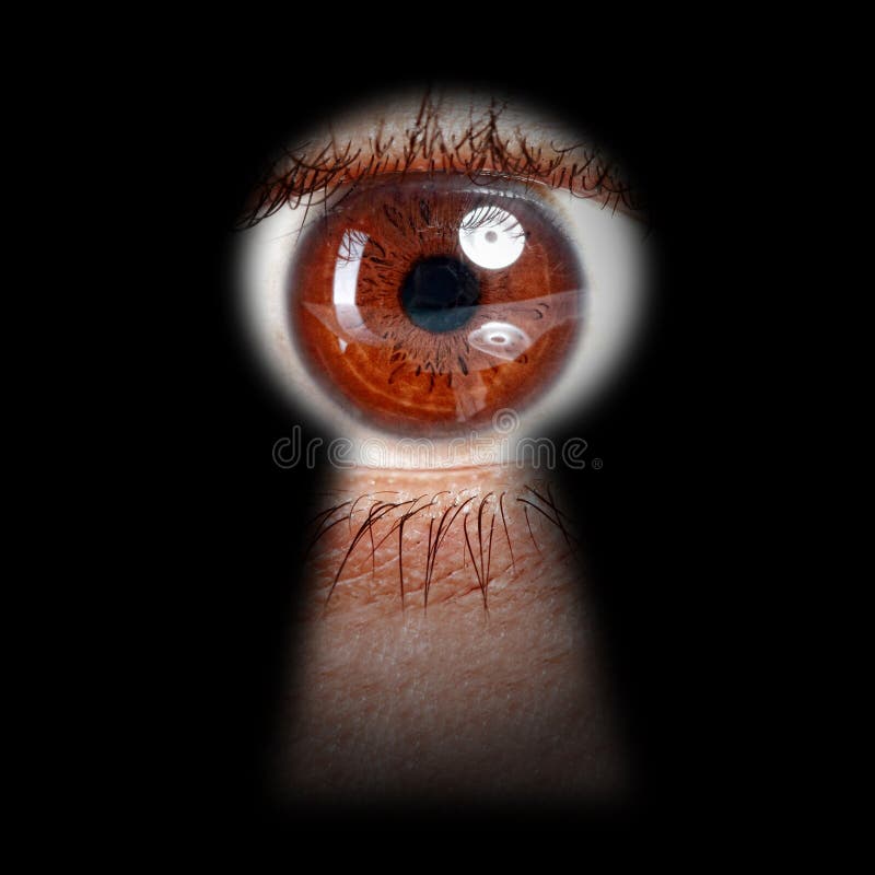 Eye in keyhole stock photo. Image of idea, look, frame - 5827542