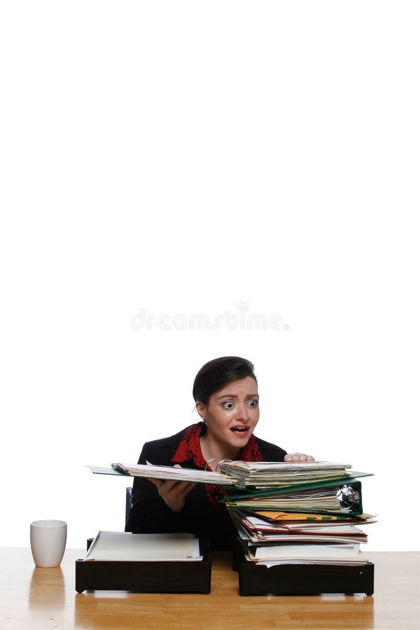 Eye Popping Stack of Paperwork - Close Stock Image - Image of ...