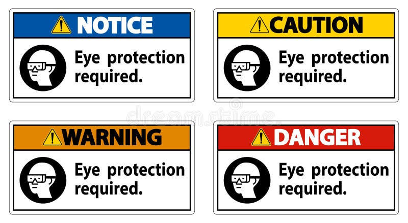 Eye Protection Required Symbol Sign Isolate on White Background Stock ...