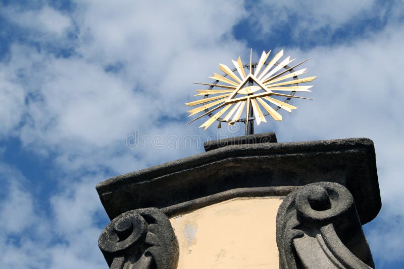 Eye of Providence on Ancient Pyramid. All-seeing God S Eye and Shining ...