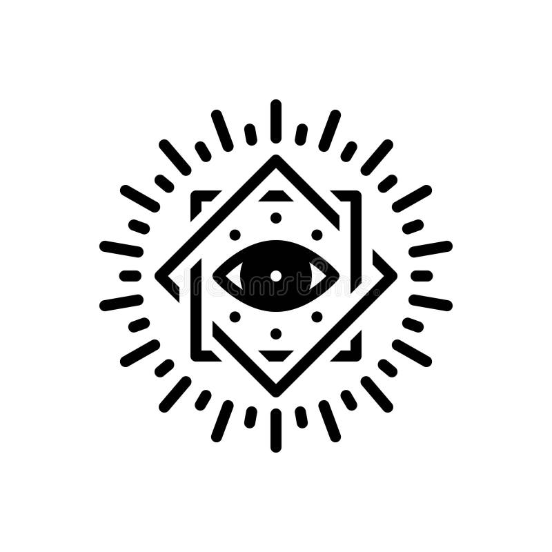 Black Solid Icon for Eye of Providence, Eye and Mystic Stock Vector ...