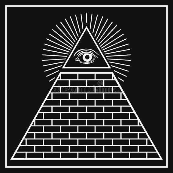The Eye of Providence Pyramid Vector Illustration Stock Vector ...