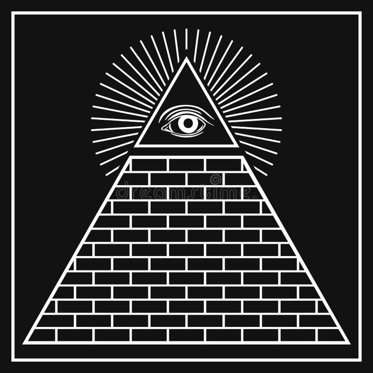 The Eye of Providence Pyramid Vector Illustration Stock Vector ...