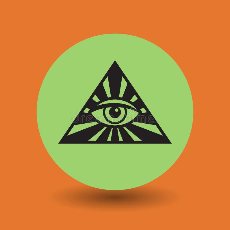 Eye of Providence symbol stock vector. Illustration of pyramid - 125649124