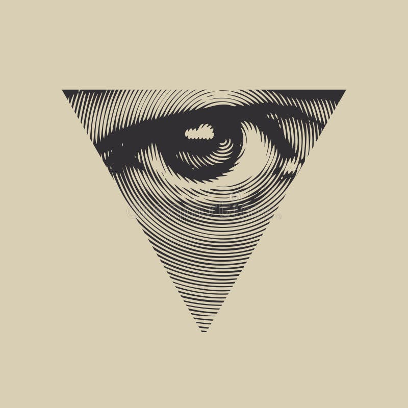Eye of Providence in a Triangular Pyramid Stock Vector - Illustration ...