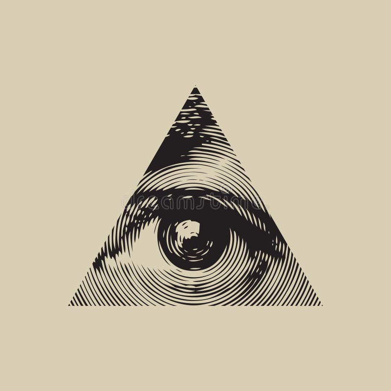Eye of Providence in a Triangular Pyramid Stock Vector - Illustration ...