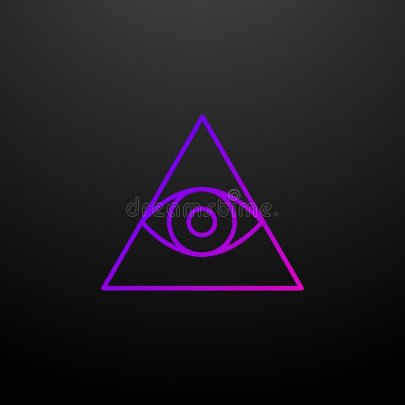 Eye in the Pyramid Outline Nolan Icon. Elements of Religion Set Stock ...
