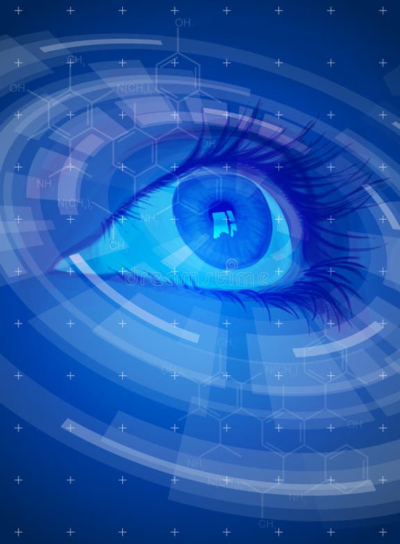 Eye & Radial HUD Interface Elements Stock Vector - Illustration of data ...