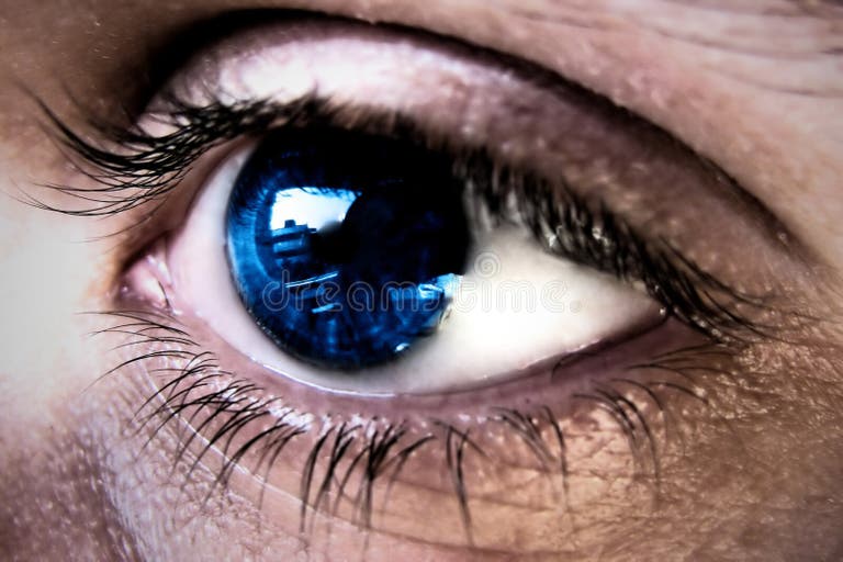 Eye reflection stock image. Image of reflection, cara - 4803293
