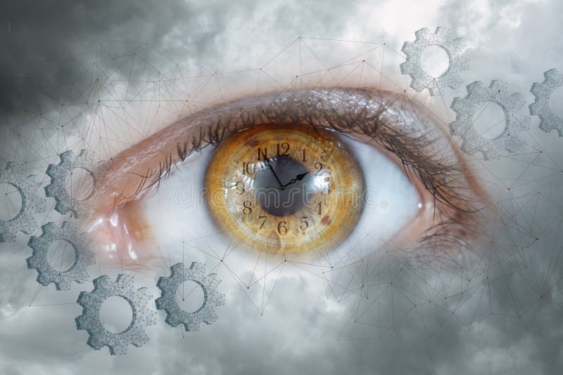 Reflection on a Clock Glass Stock Photo - Image of metal, clock: 145876636