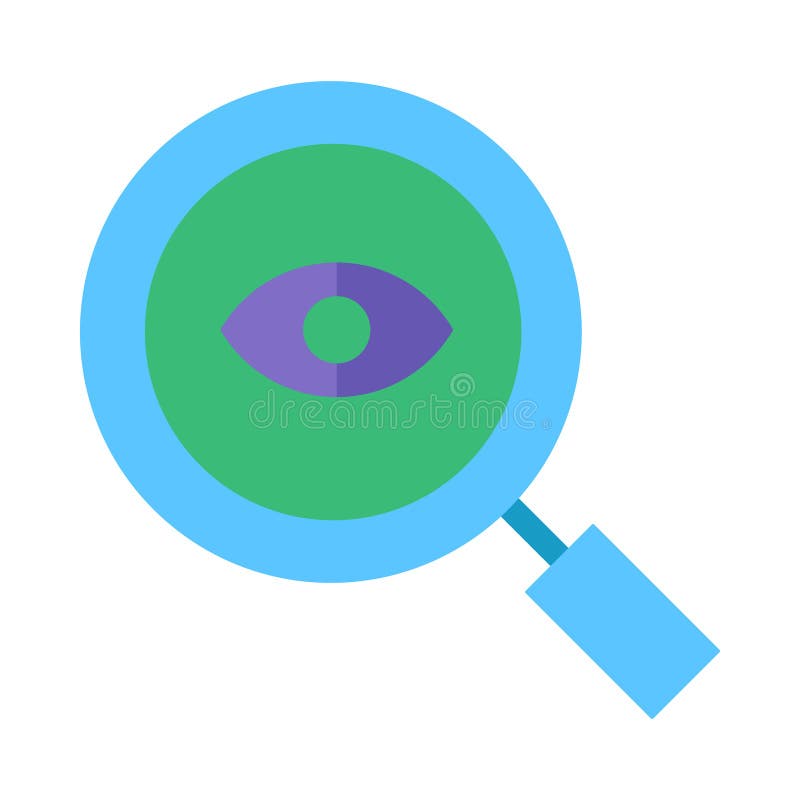 Eye of Researcher Scientist Looks Icon Stock Vector - Illustration of ...