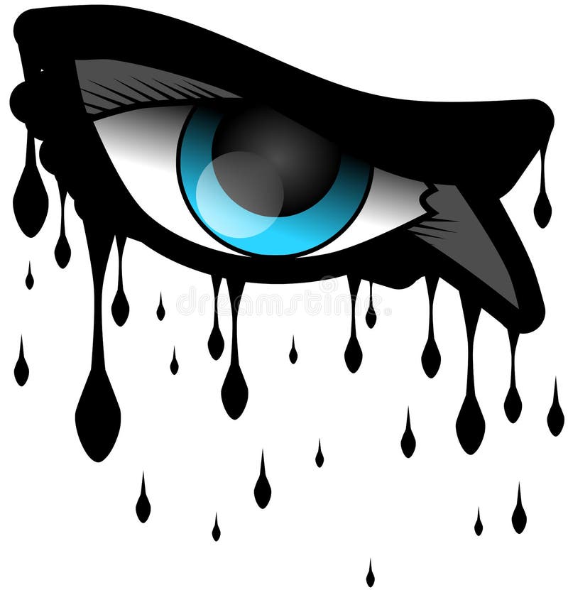 Eye with Resolute Look Isolated Stock Photo - Illustration of creative ...