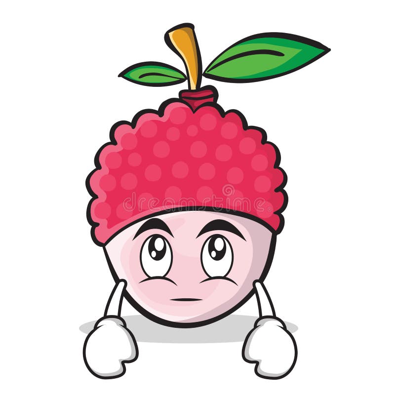Eye Roll Face Lychee Cartoon Character Style Stock Vector ...