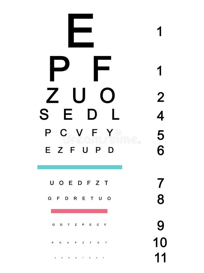 Eye s sight check table stock illustration. Illustration of eyes - 19642