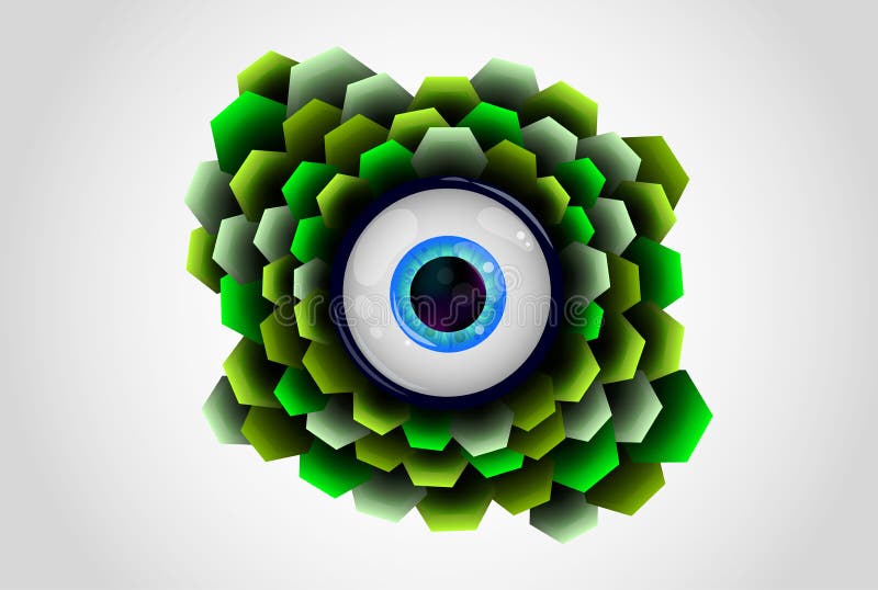 Eye in the scales stock vector. Illustration of black - 20782769