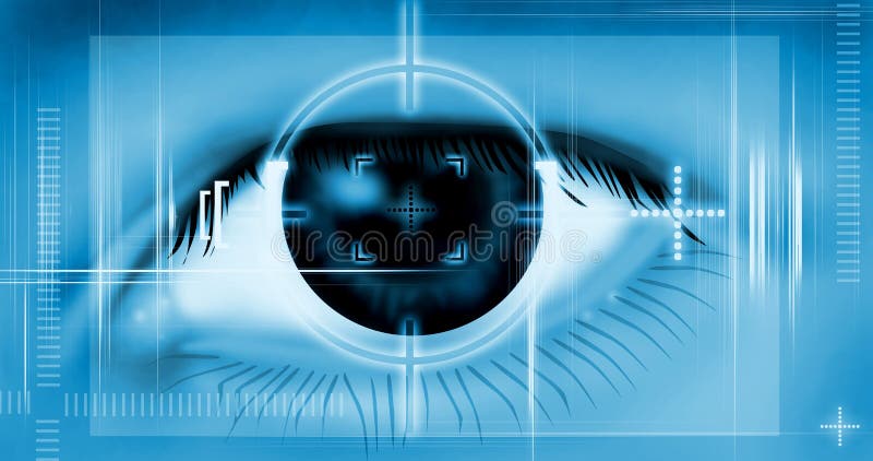 Eye scan stock illustration. Illustration of advancement - 411224