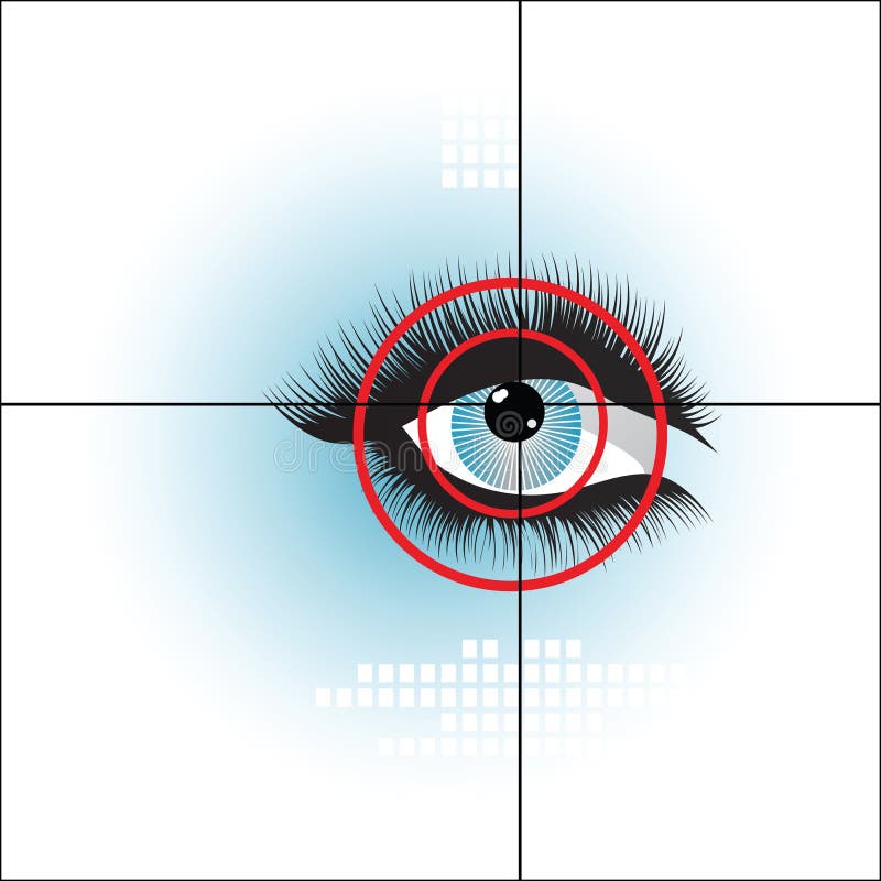 Eye scan biometrics stock vector. Illustration of entry - 15195882