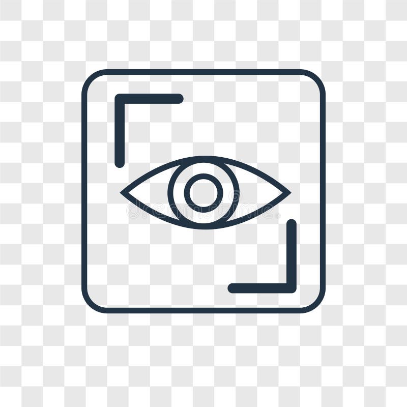 Eye Scan Icon Vector Isolated on White Background, Eye Scan Sign , Line ...