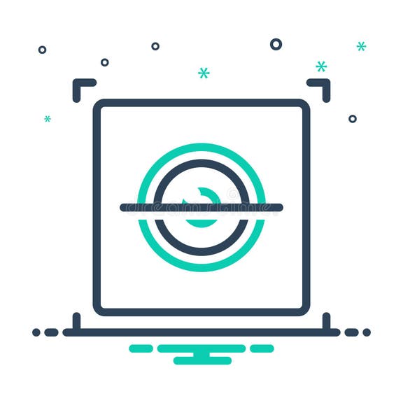 Mix Icon for Eye Scan, Eye and Security Stock Vector - Illustration of ...