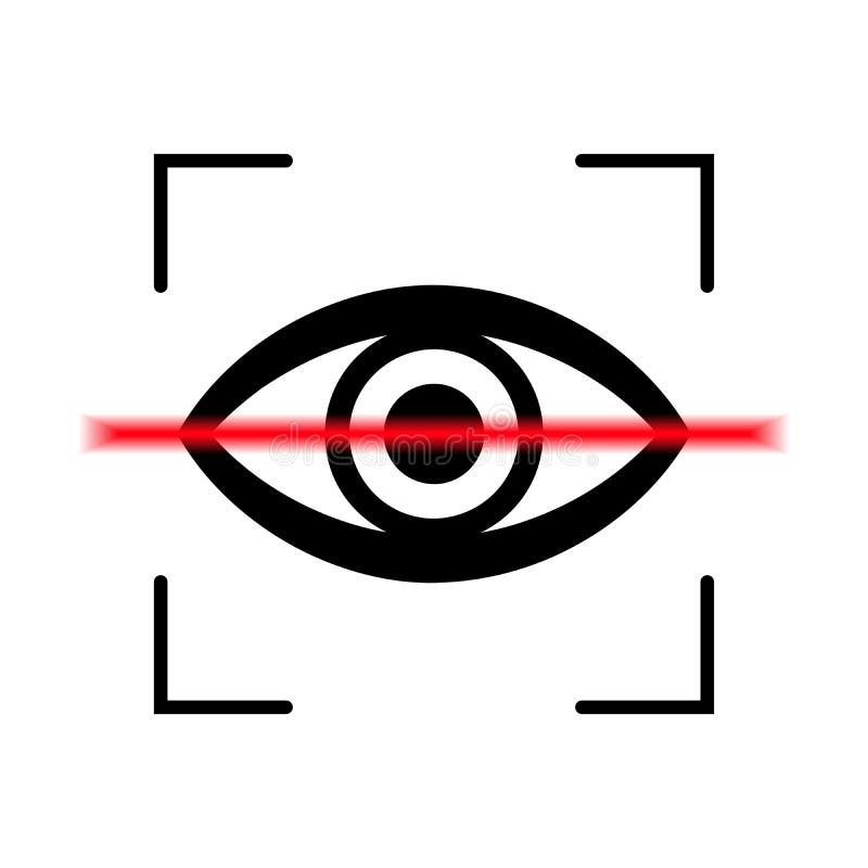 Eye Scan Icon. Retina Scan Concept. Black Vector Logo. Stock Vector ...