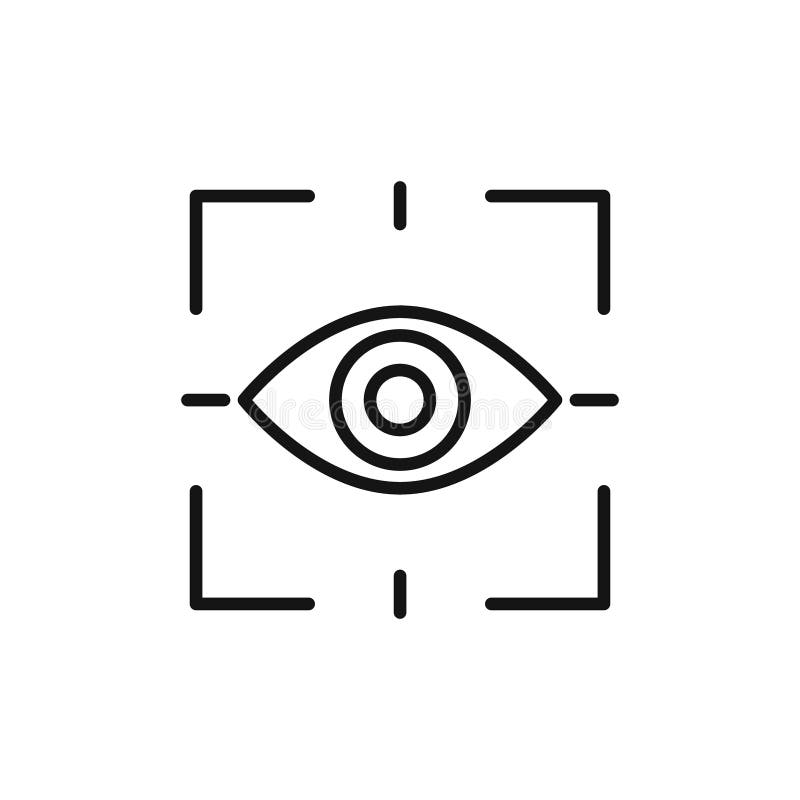 Eye Scan Logo Sign Vector Outline Stock Vector - Illustration of ...