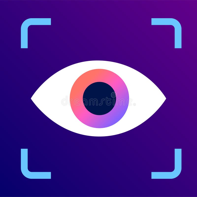 Eye scan technology stock vector. Illustration of lens - 251824949