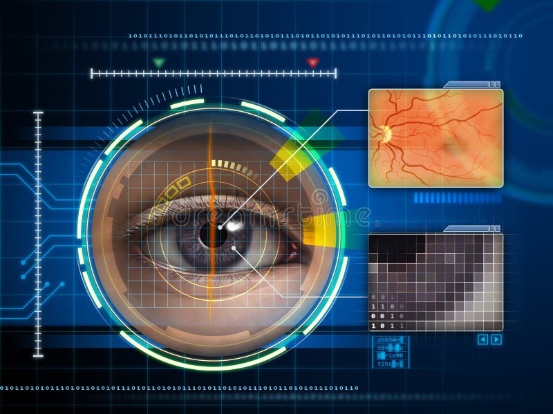 Eye scanner stock illustration. Illustration of future - 22950739