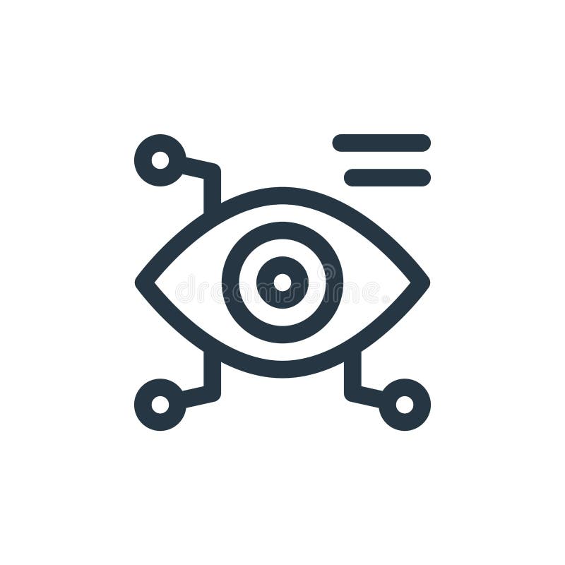 Eye Scanner Icon Vector from Smart Home Concept. Thin Line Illustration ...
