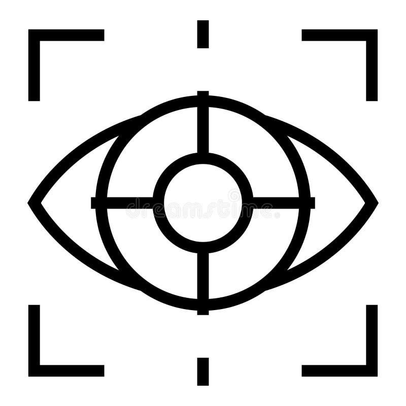Focus Scanning Icon Vector Flat Stock Illustration - Illustration of ...