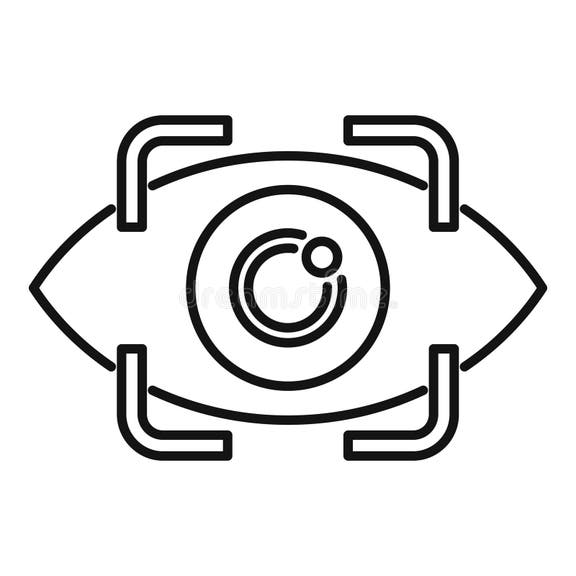 Eye Scanning System Verifying Identity Using Iris Recognition Stock Vector - Illustration of ...