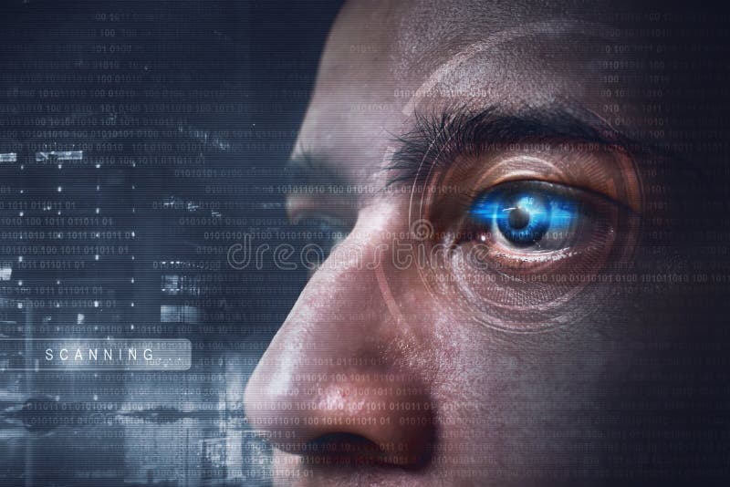Eye scanning technology stock image. Image of modern - 87325419