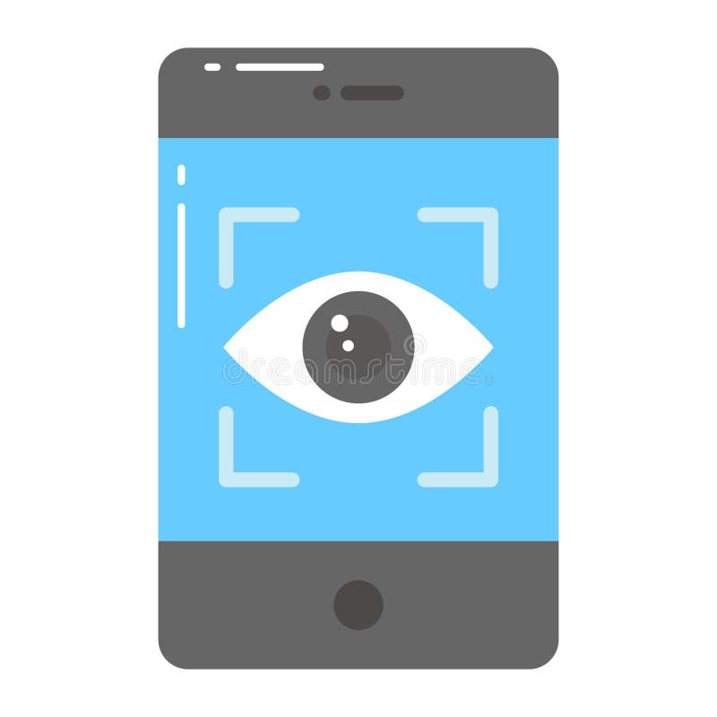 Eye Scanning Vector Design in Modern Style, Cyber Security Icon Stock ...