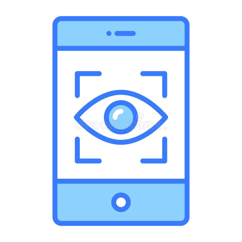 Eye Scanning Vector Design in Modern Style, Cyber Security Icon Stock ...