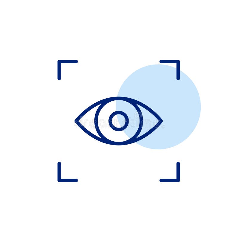 Eye Scanning. Visual Recognition and Biometric Identification. Pixel ...