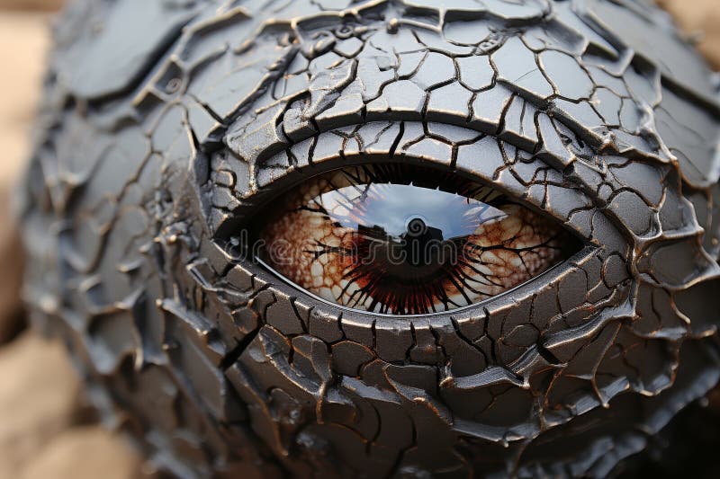 Eye Sculpture Made of Stone with Reflection of Photographer in the Eye ...