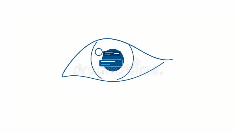 Eye Seeing Information Icon Concept with Outline Design on White ...