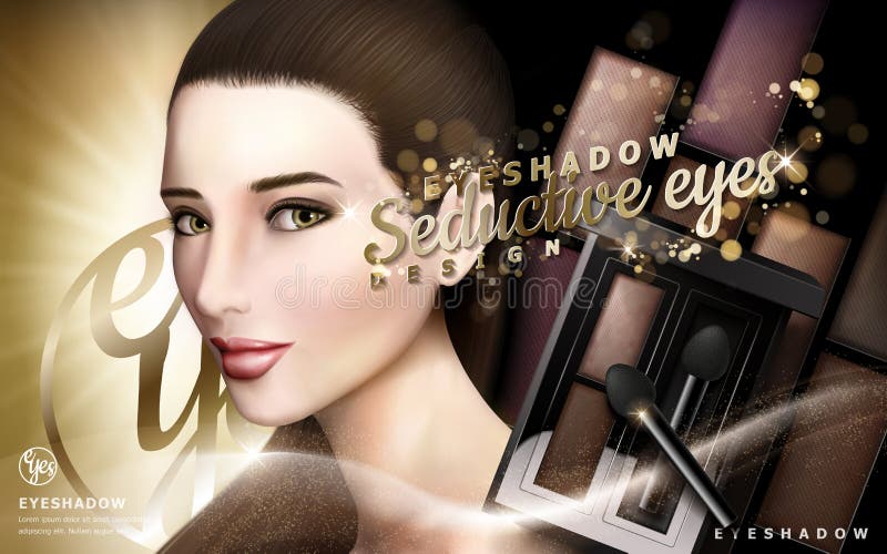 Eye shadow ad stock vector. Illustration of female, stylish - 94051020