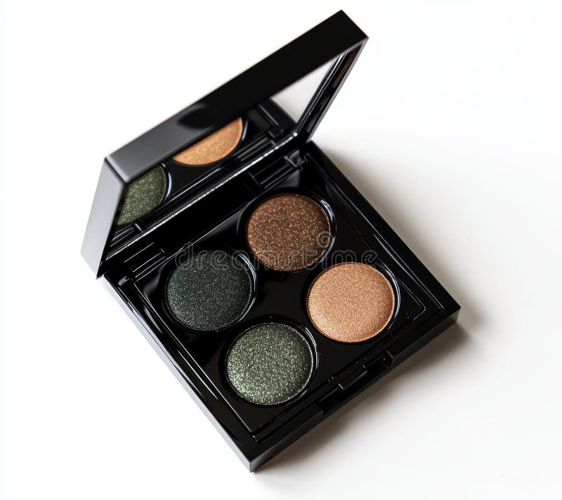 The Eye Shadow Kit Featuring Multiple Colors is Isolated on a White ...
