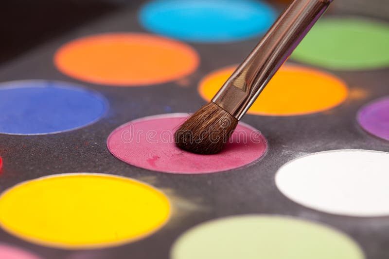 Eye shadow macro stock image. Image of makeup, neutral - 18895965