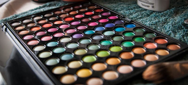 Eye shadow palette stock image. Image of color, cosmetics - 60312719